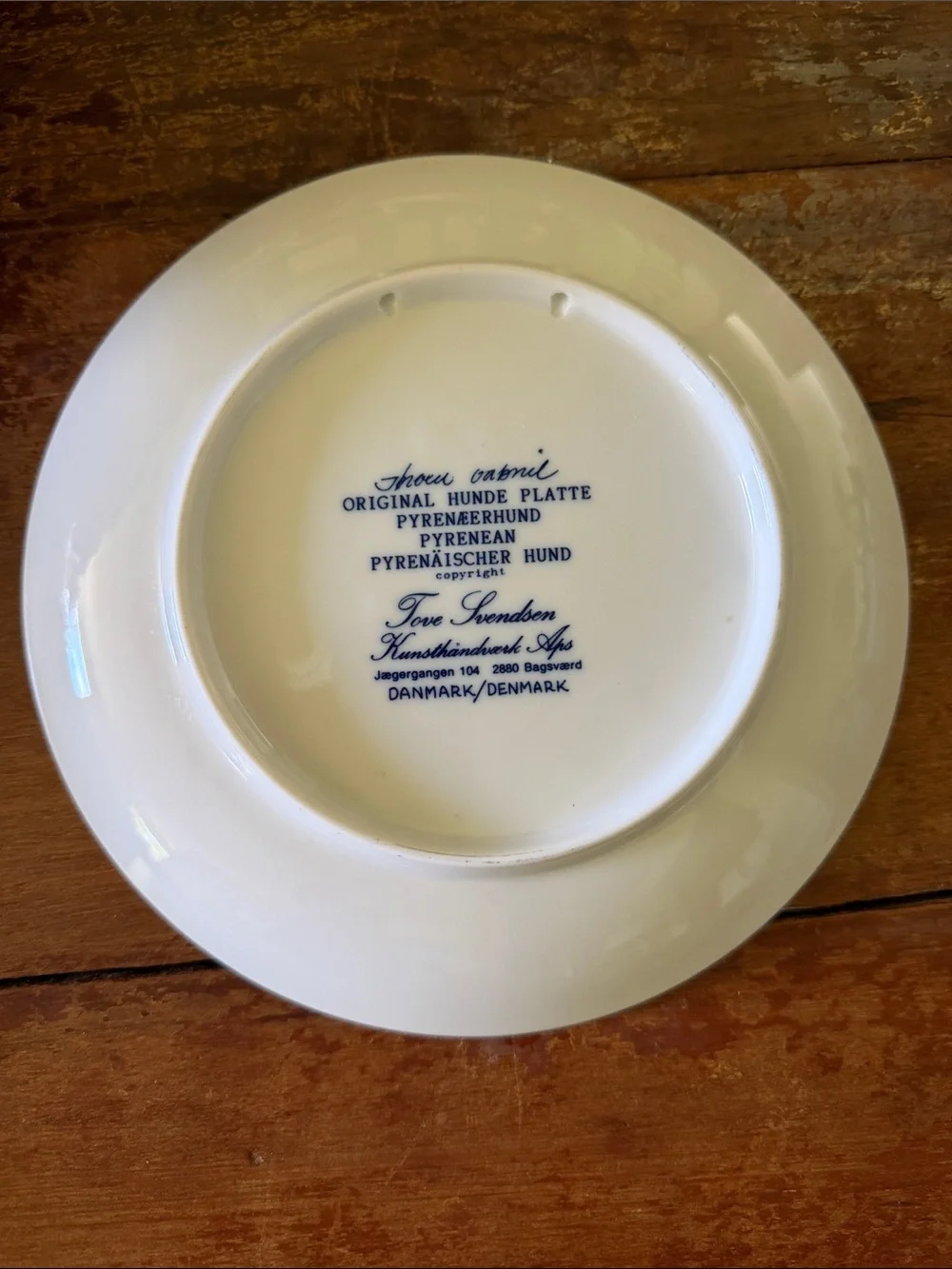 Wall Decor | Blue And White Decorative Plate With Mountain Dog Motif ...